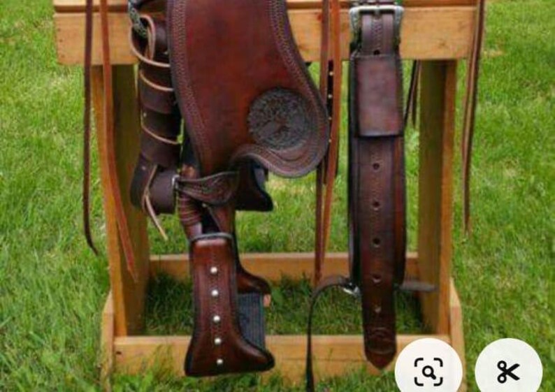 Western Rancher Horse Saddle Dark Chestnut and Brown Color 16'' Inches ...