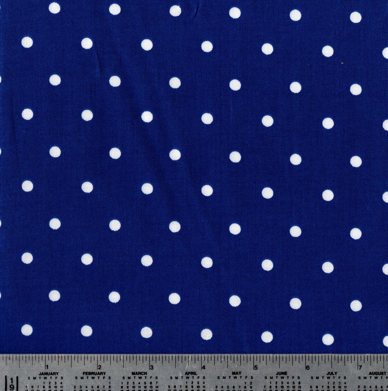 Blue Polka Dot Fabric, Polka Dot Fabric, Blue Fabric, Fat Quarters ...