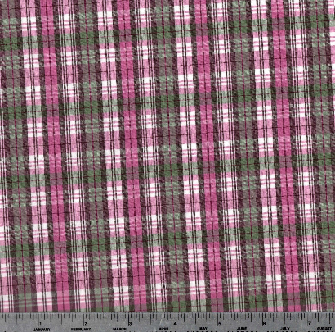 Plaid Fabric, Pink Plaid Fabric, Fat Quarters, Fabric, Fabric by the ...