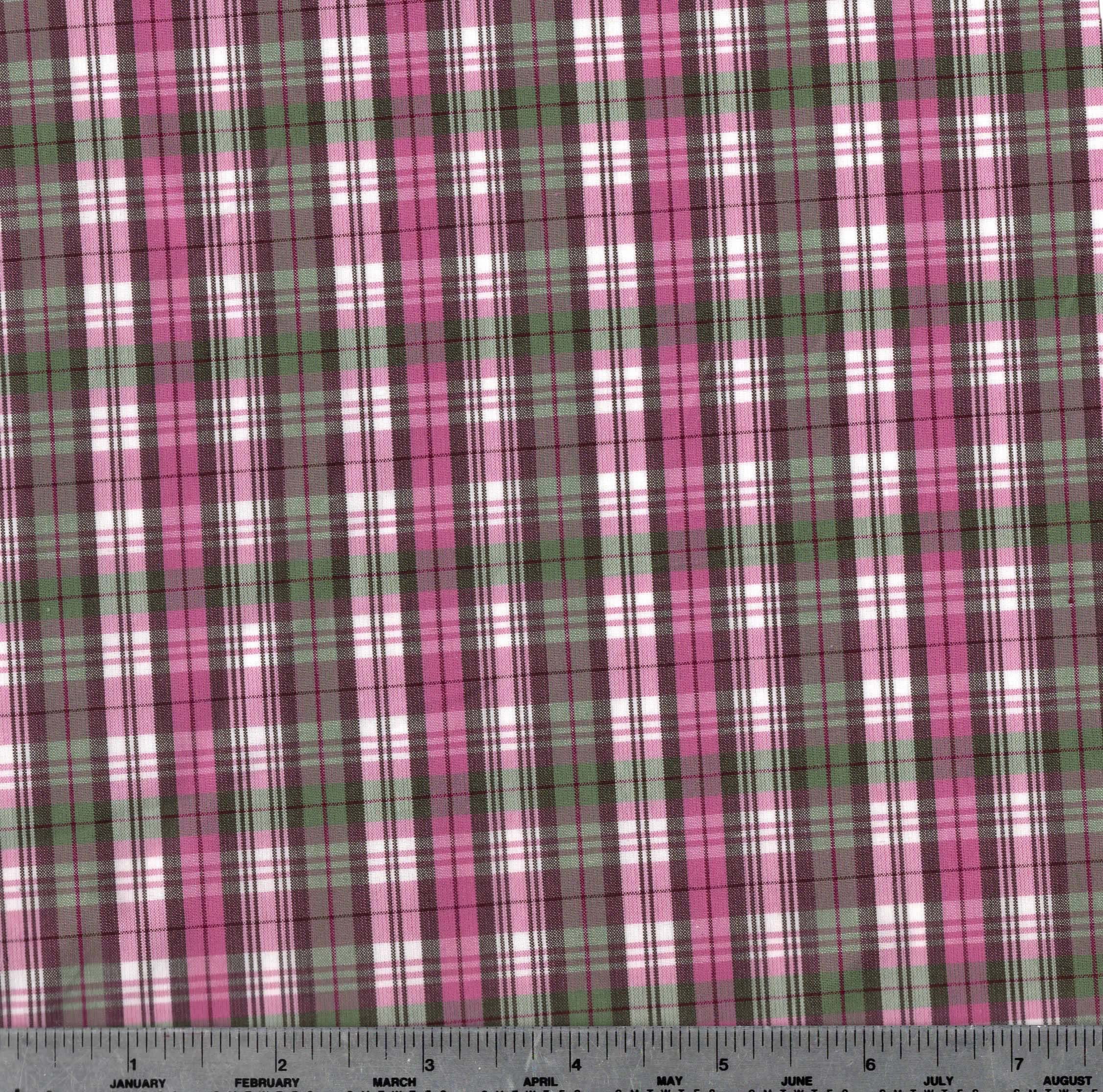 Plaid Fabric, Pink Plaid Fabric, Fat Quarters, Fabric, Fabric by the ...