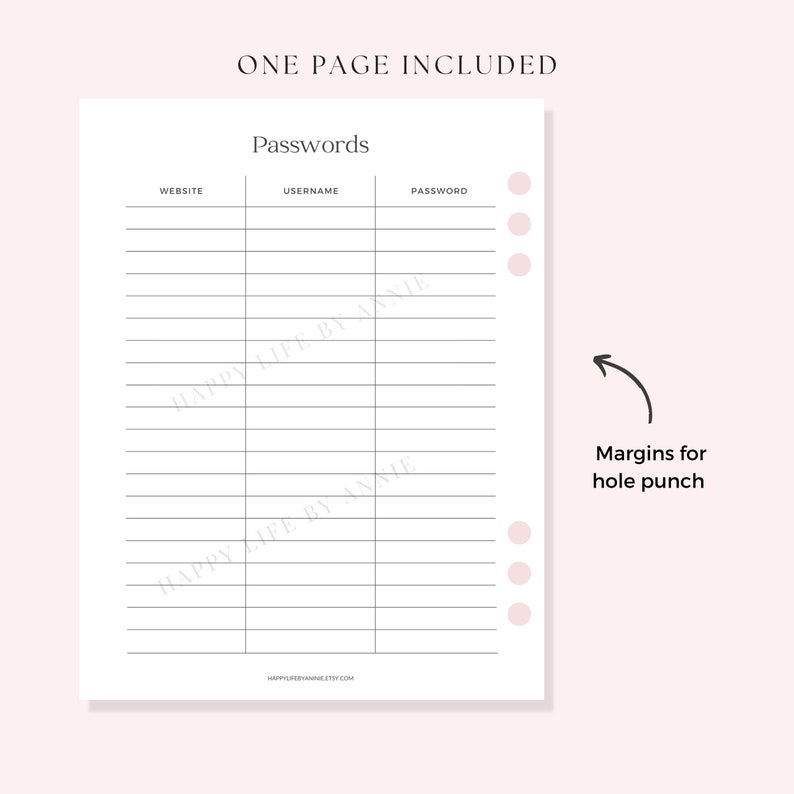 Password Tracker Password Keeper Passwords Password - Etsy