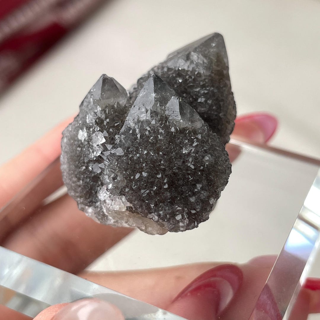 Rare Black Spirit Quartz Cluster | Small Black Spirit Quartz Specimen ...