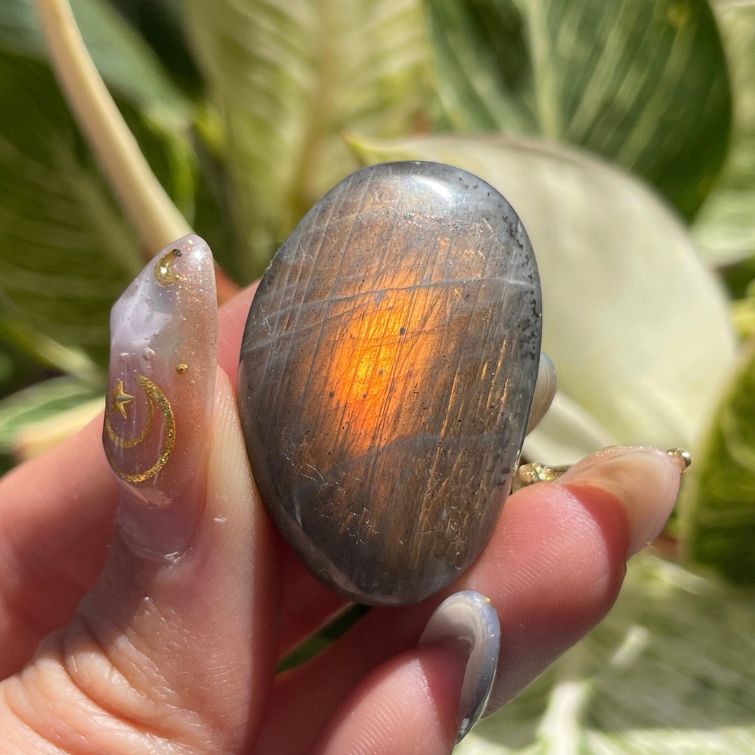 High Grade Labradorite Tumble With Sunset Flash | Labradorite Tumble ...