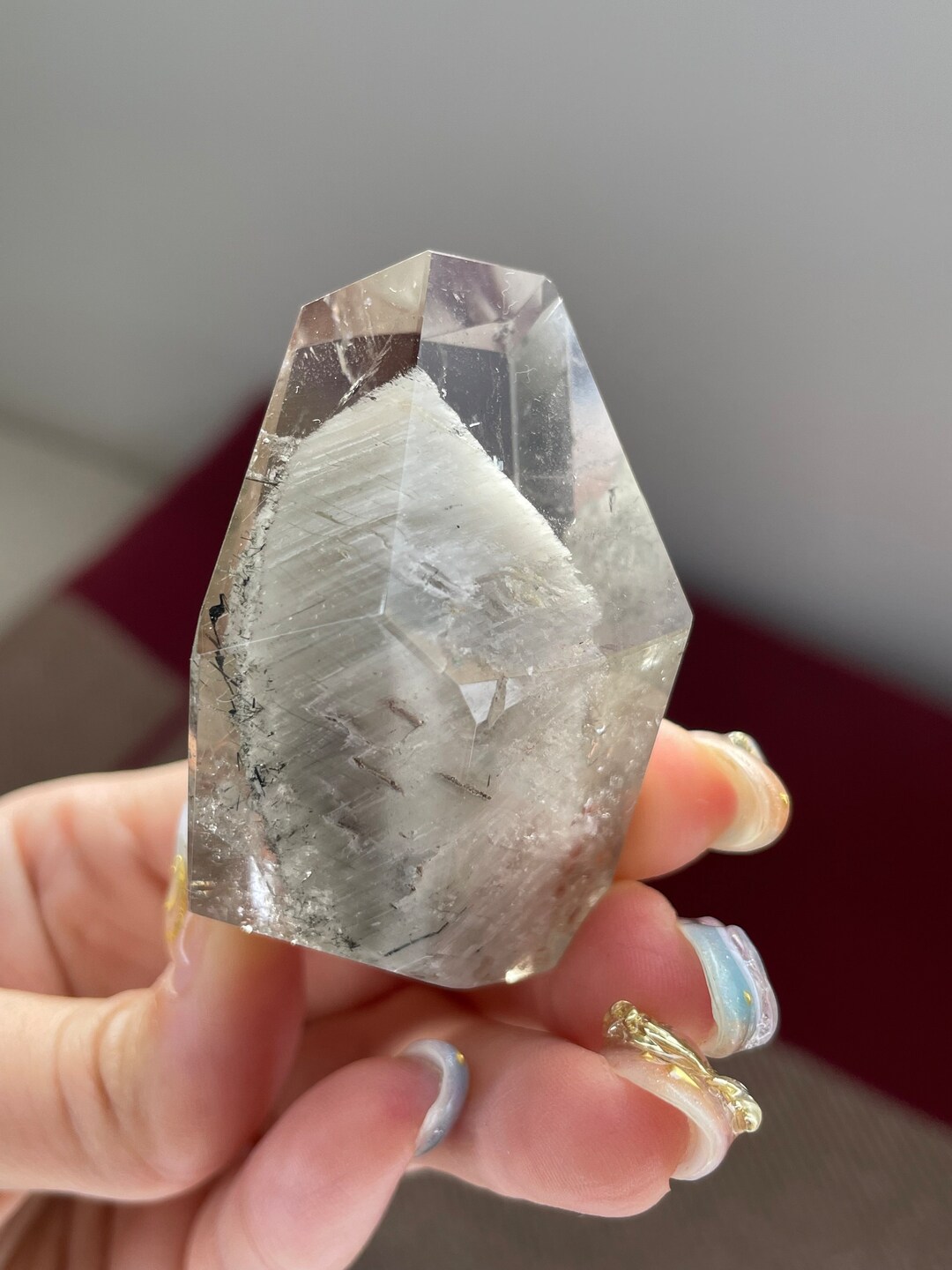 Snow Garden Quartz Freeform: Rutile & Rainbow Inclusions - Etsy