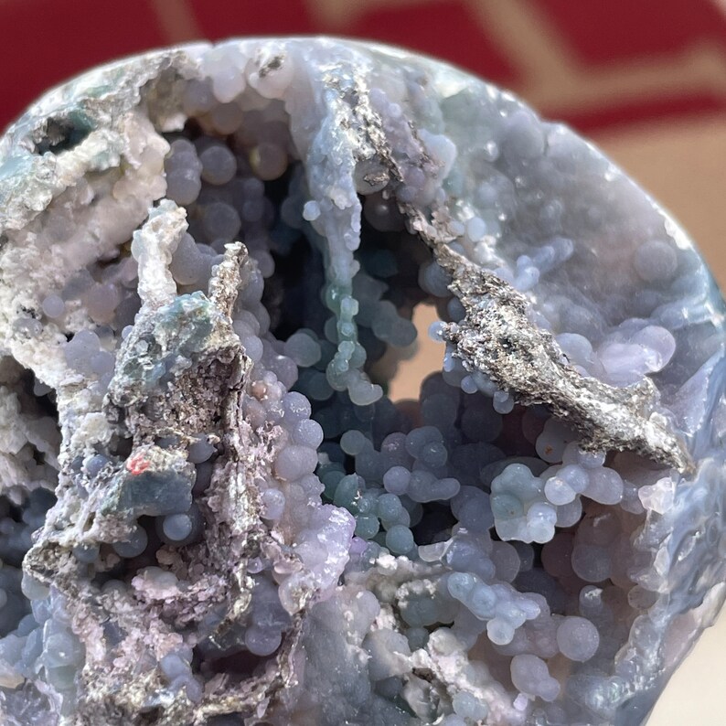 Rare Bicolor Grape Agate Crystal Sphere - Etsy