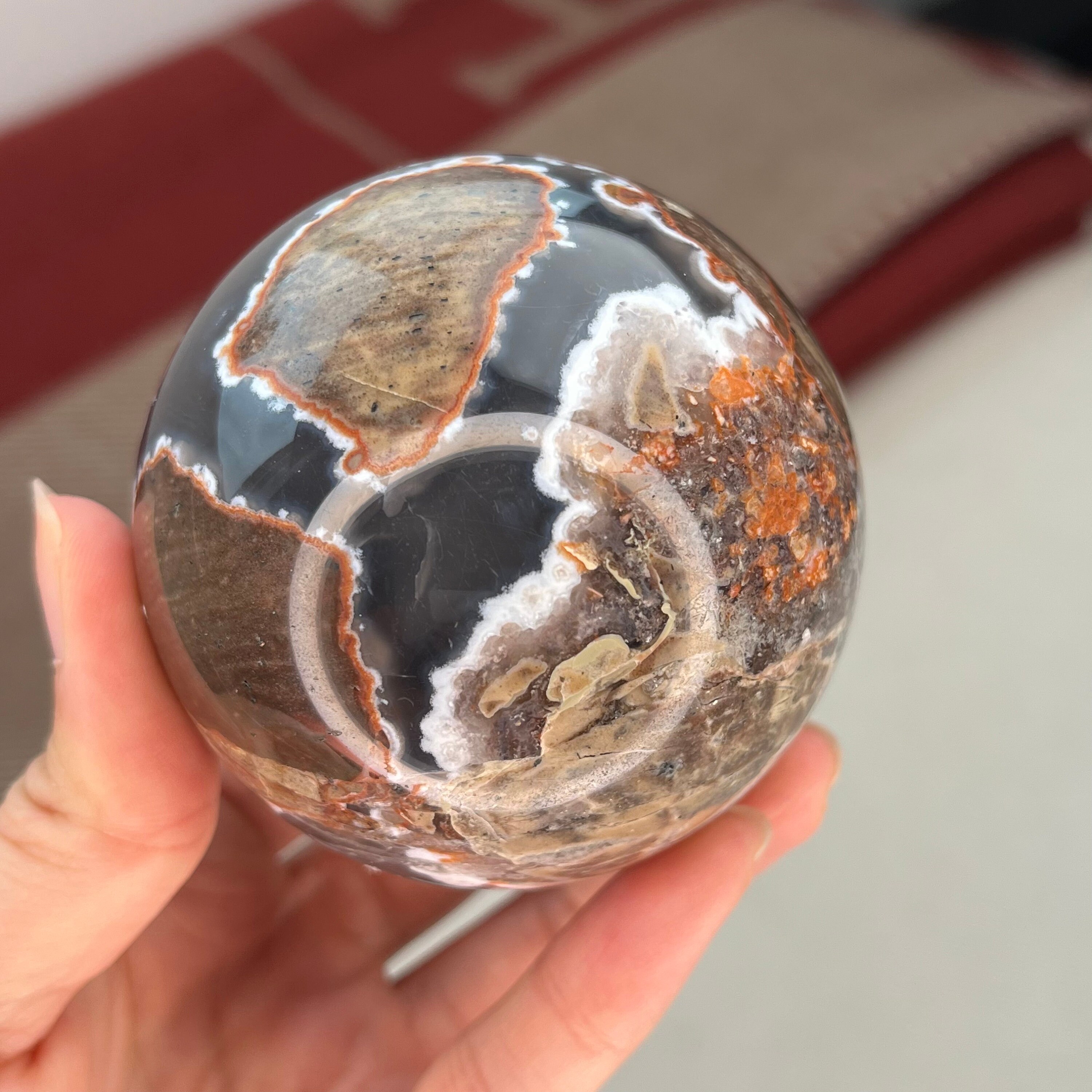 UV Reactive Volcano Agate Sphere - Etsy