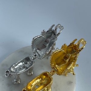 Silver and Gold Elephant Sphere Holder With Trinket Box | Elephant ...