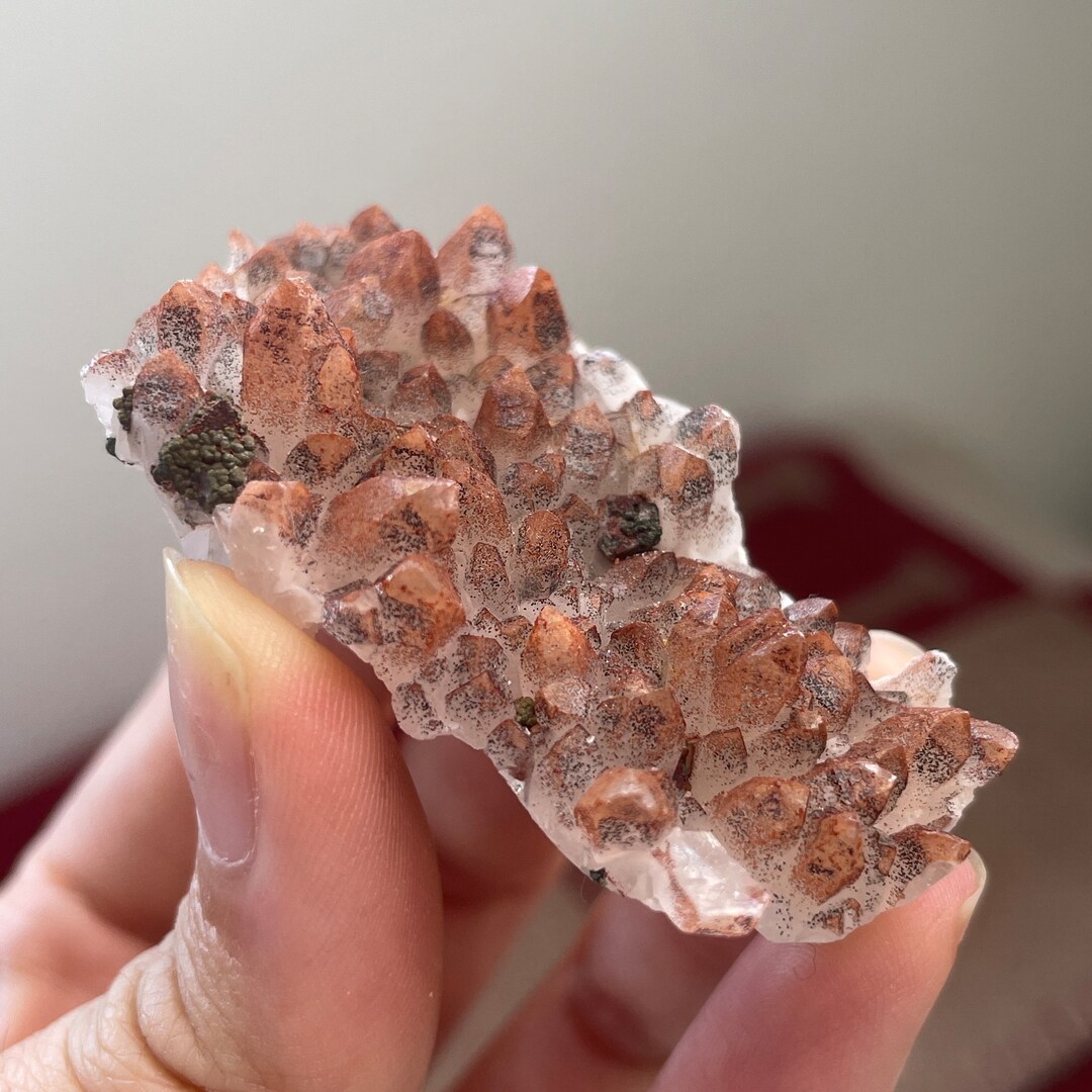 Red Quartz Specimen | Hematite Included Quartz Crystal Cluster - Etsy
