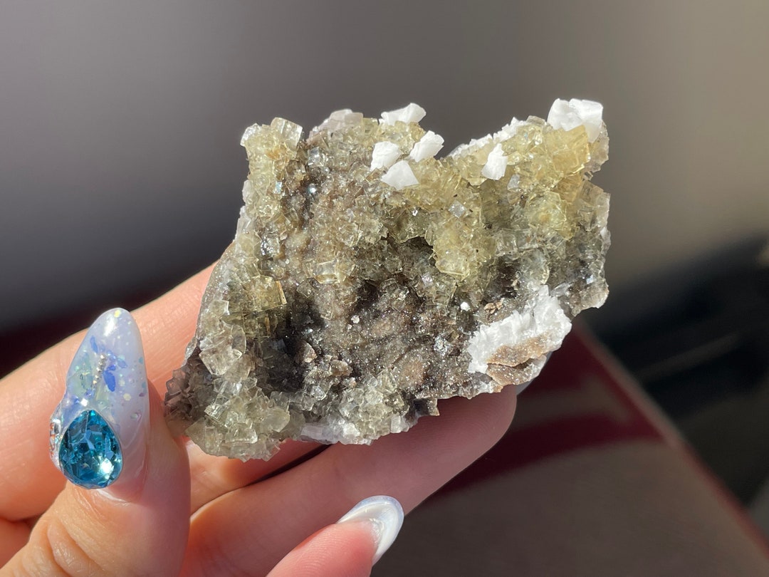 Yellow Fluorite Specimen From Moscona Mine, Corvera De Asturias, Spain ...