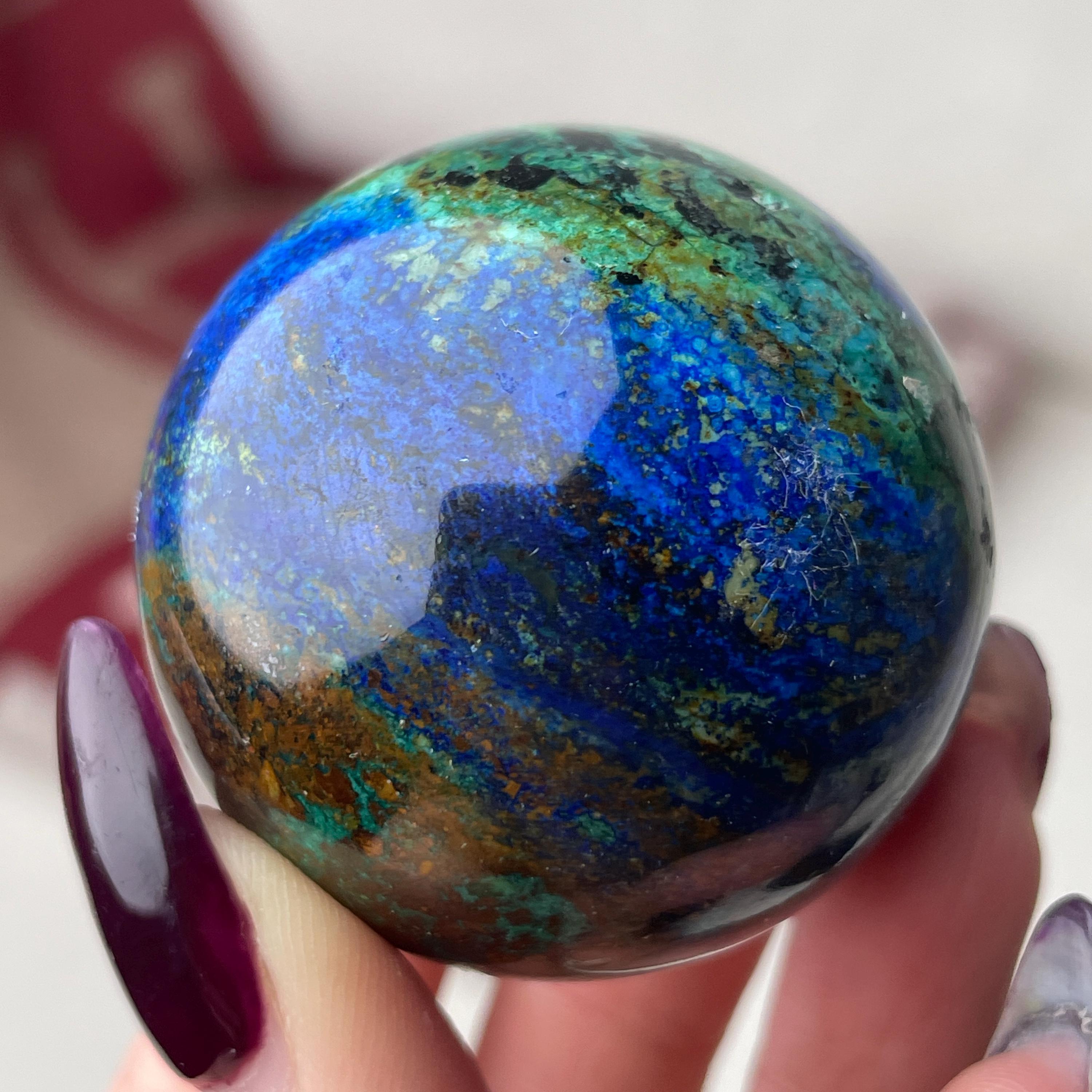 High Grade Azurite, Malachite & Chrysocolla Sphere - Etsy Canada