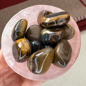 Natural Blue and Yellow Tiger Eye Tumbles - Etsy