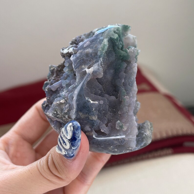 Rare Bicolor Grape Agate Crystal Sphere - Etsy