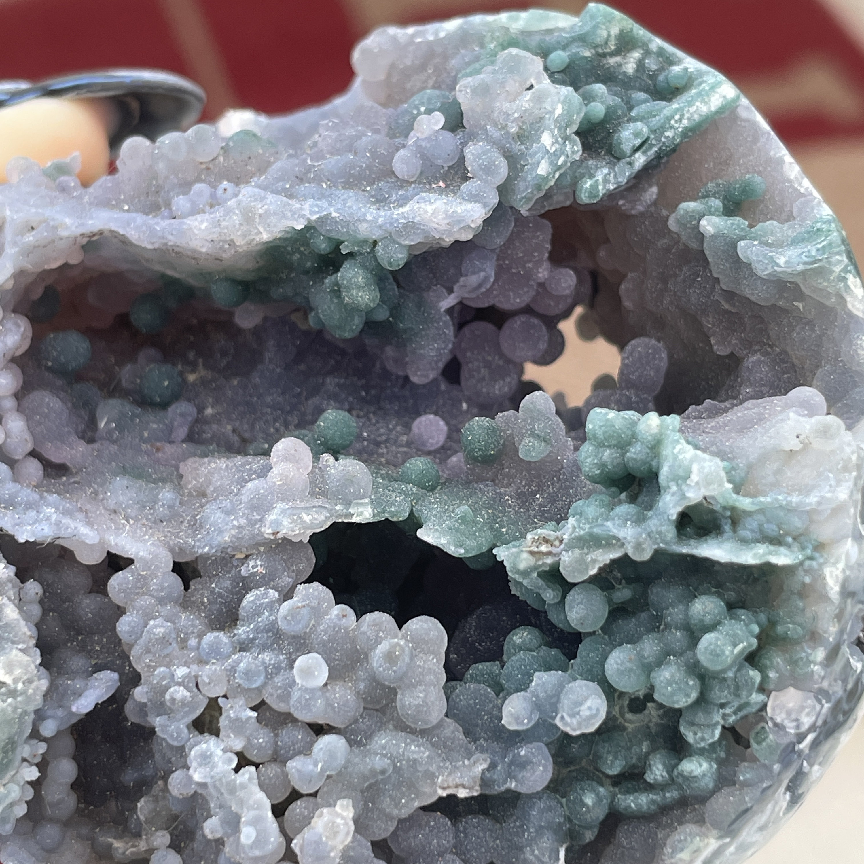 Rare Bicolor Grape Agate Crystal Sphere - Etsy