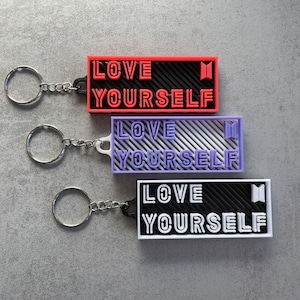 BTS Keychain Bangtan, 3D Printed BTS, Love Yourself, Kpop - Etsy
