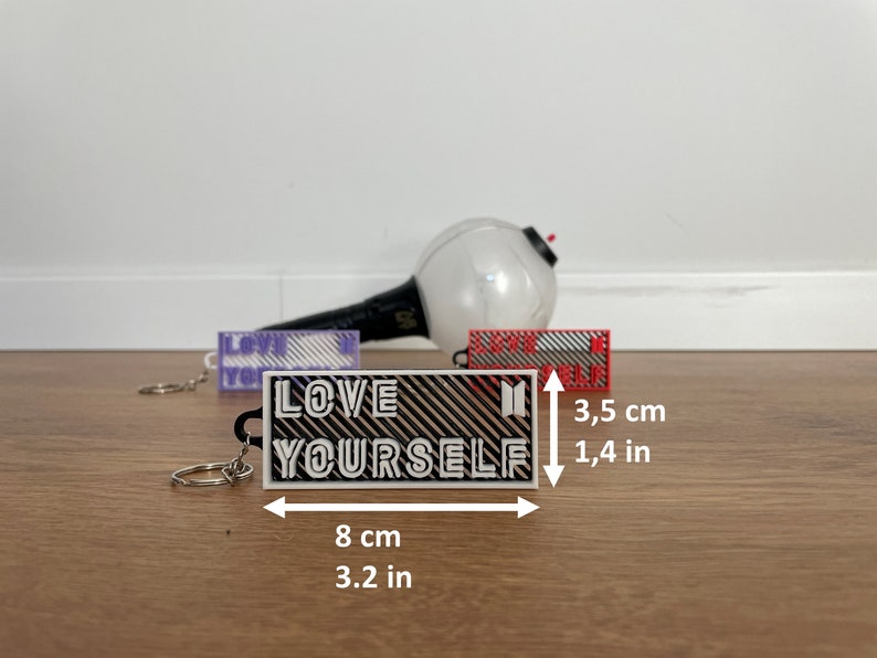 BTS Keychain Bangtan, 3D Printed BTS, Love Yourself, Kpop - Etsy