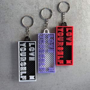 BTS Keychain Bangtan, 3D Printed BTS, Love Yourself, Kpop - Etsy