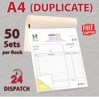 2 X A6 Personalised Duplicate Receipt Books/cash Receipts Full Colour ...