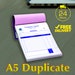 Personalised A5 Duplicate Invoice Book / Bill Book / NCR Pad / Receipt ...