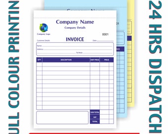 Personalised A5 Duplicate Invoice Book / Bill Book / NCR Pad / Receipt ...