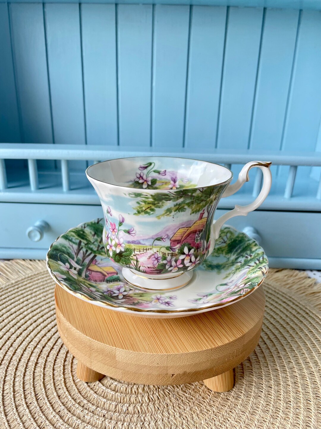 Rare Vintage Royal Albert "dingle Dell" Male Size Teacup & Saucer Set ...