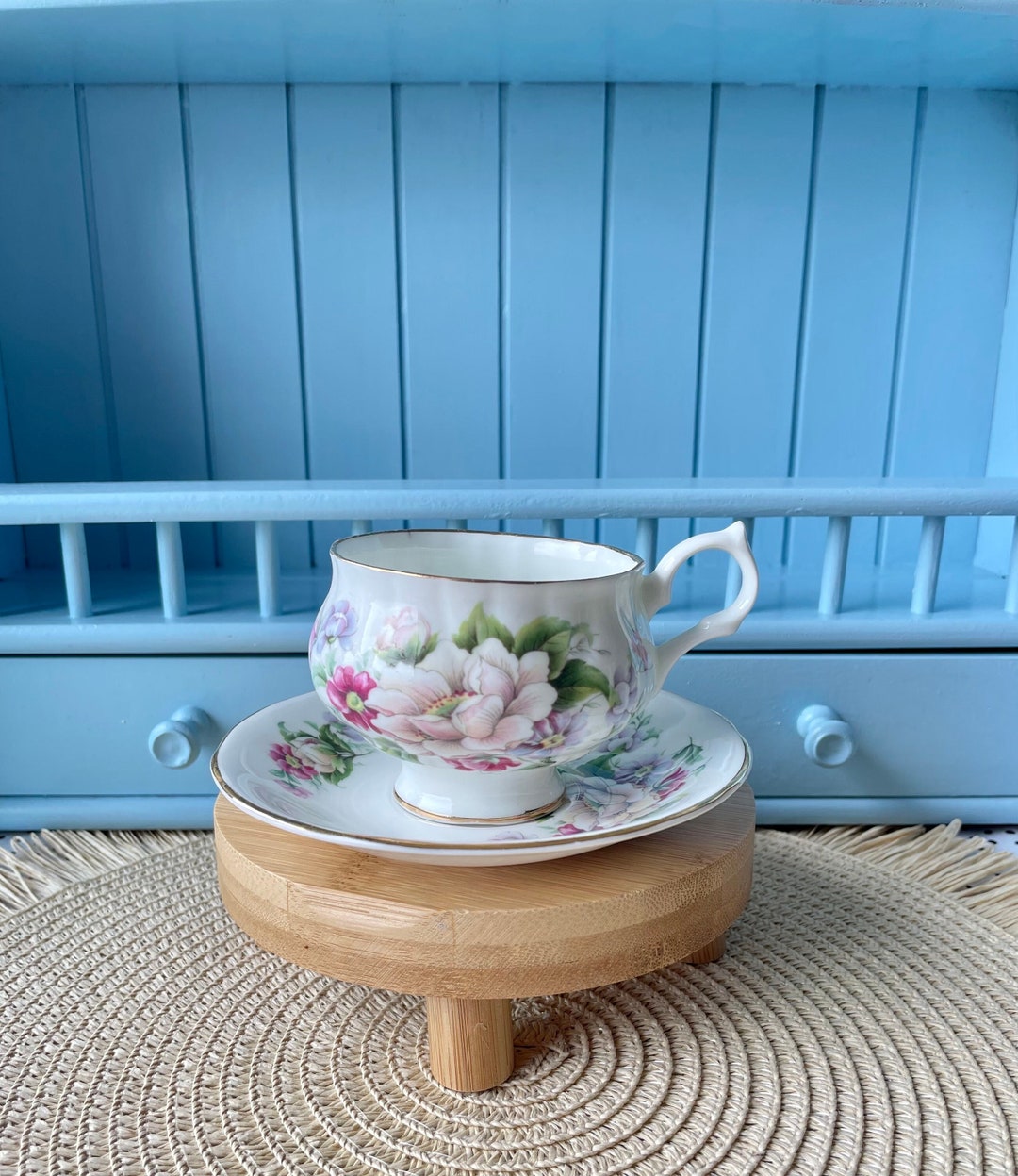 Vintage Springfield Fine Bone China Tea Cup and Saucer - A True Floral ...