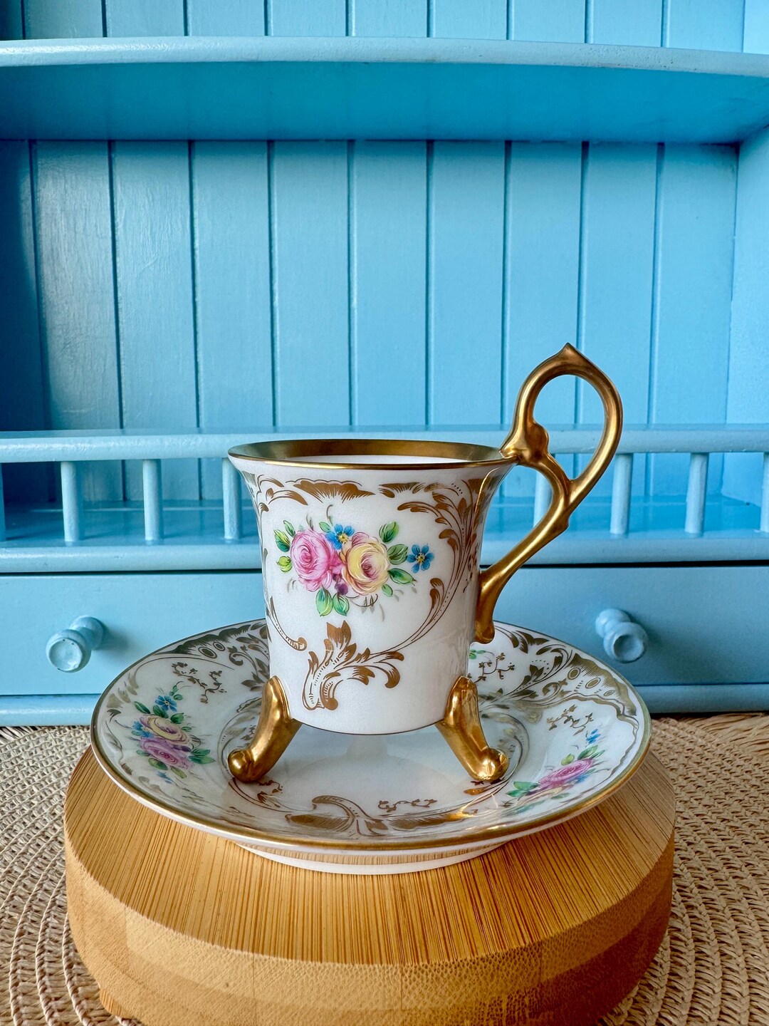 Hard to Find Vintage Golden Floral O.H.C Ohashi Japan Empire Style Cup ...