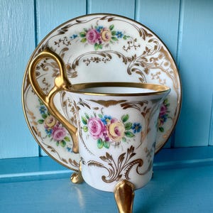 Hard to Find Vintage Golden Floral O.H.C Ohashi Japan Empire Style Cup ...