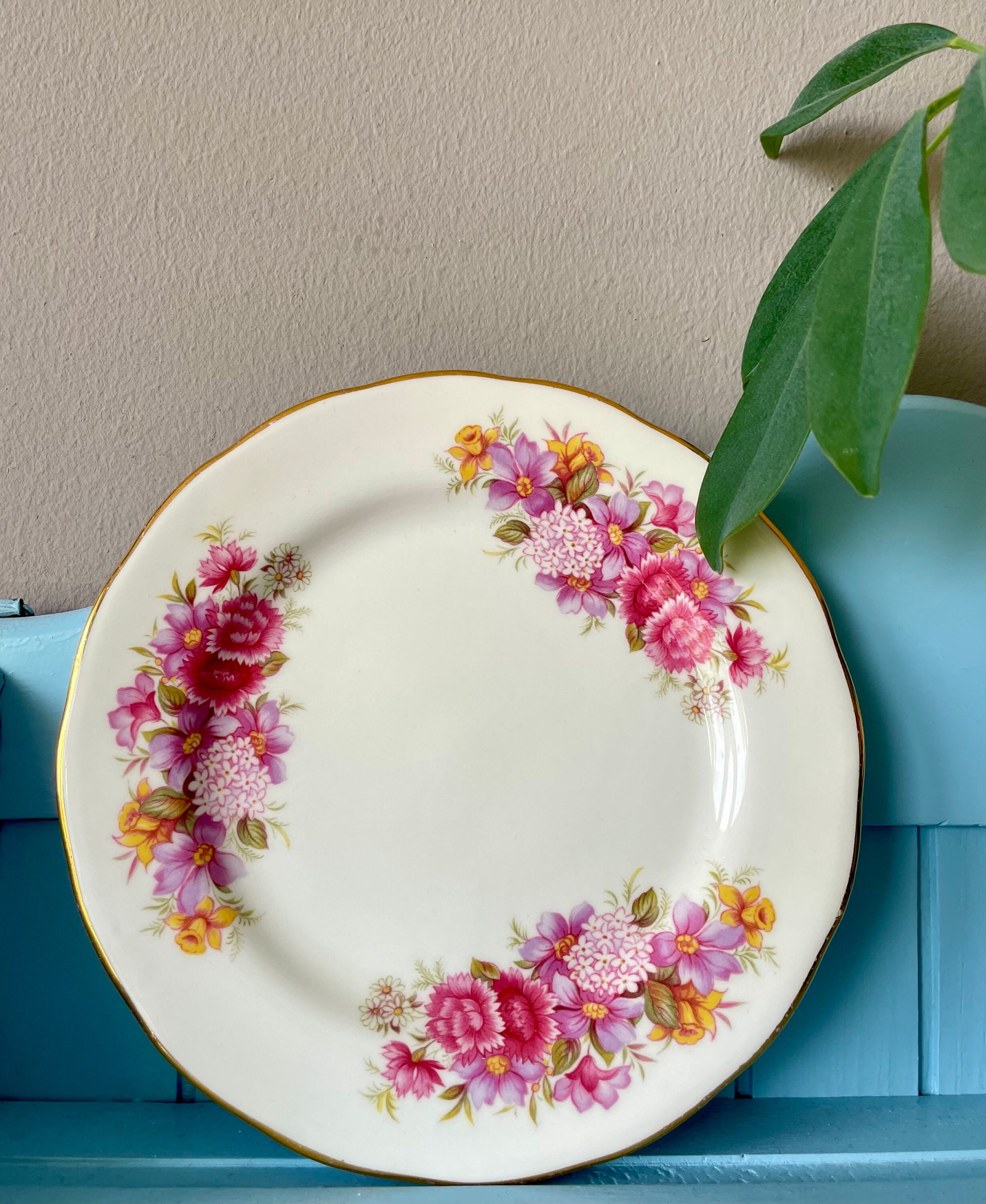 Vintage Gainsborough Bone China, Set of 6 Cake Plates, Series A 77 6 ...