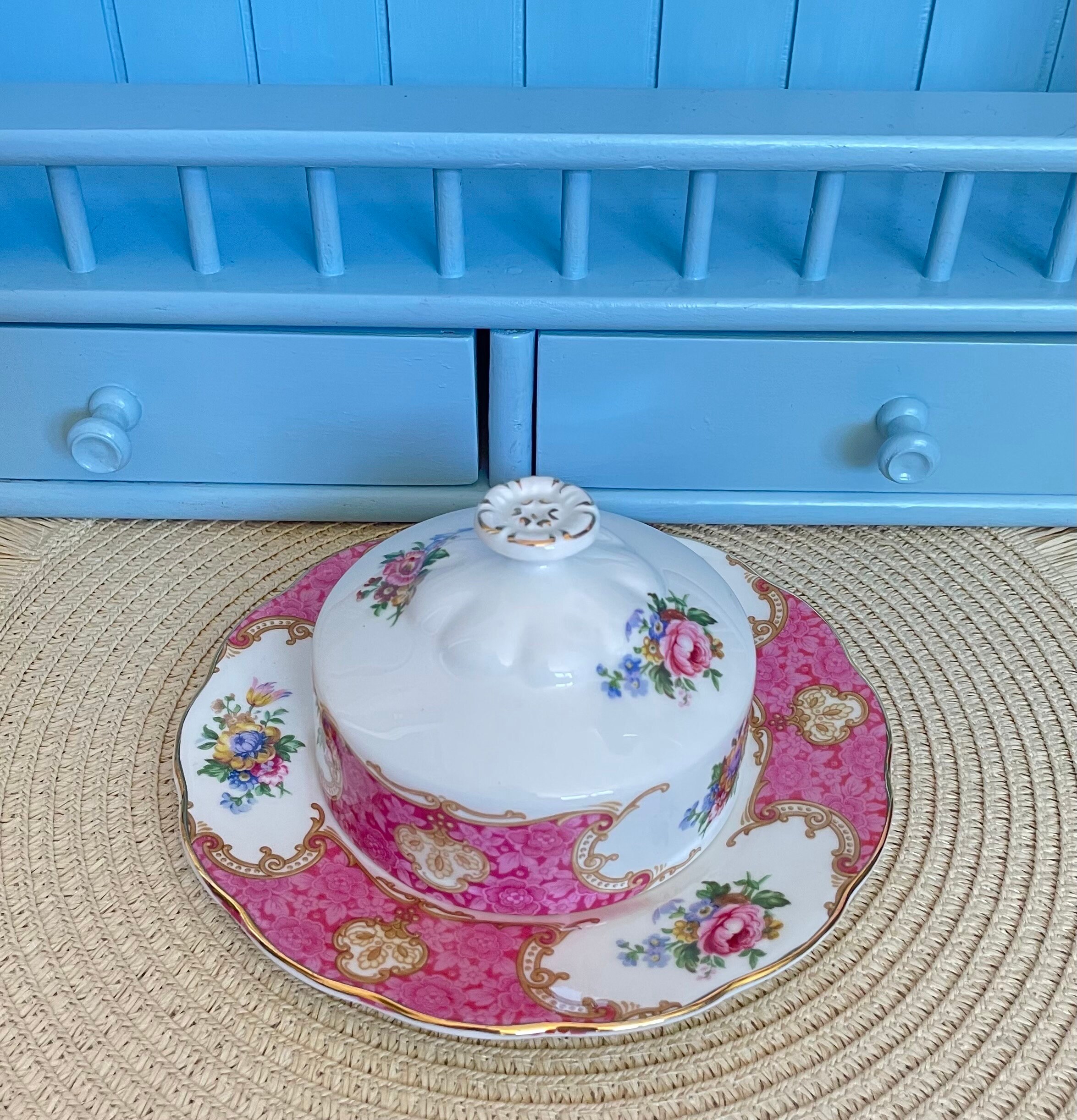 Vintage Royal Albert lady Carlyle Rose Round - Etsy