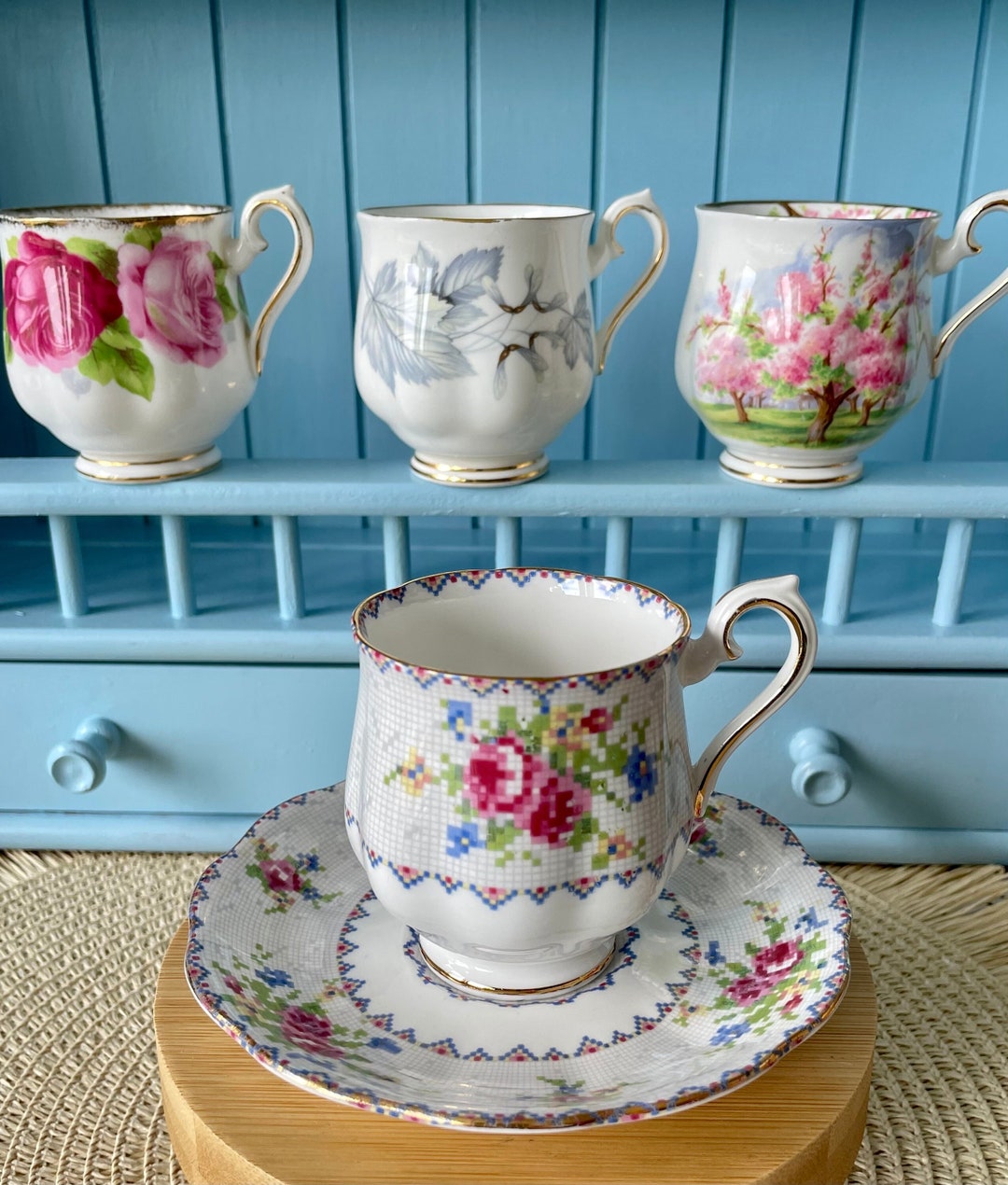 Vintage Royal Albert 'petit Point China' Espresso Cup & Saucer, Fine ...