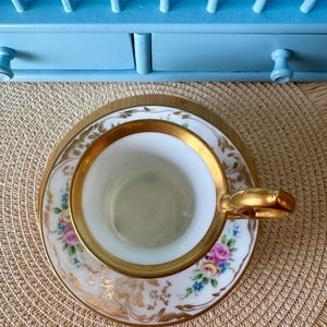 Hard to Find Vintage Golden Floral O.H.C Ohashi Japan Empire Style Cup ...