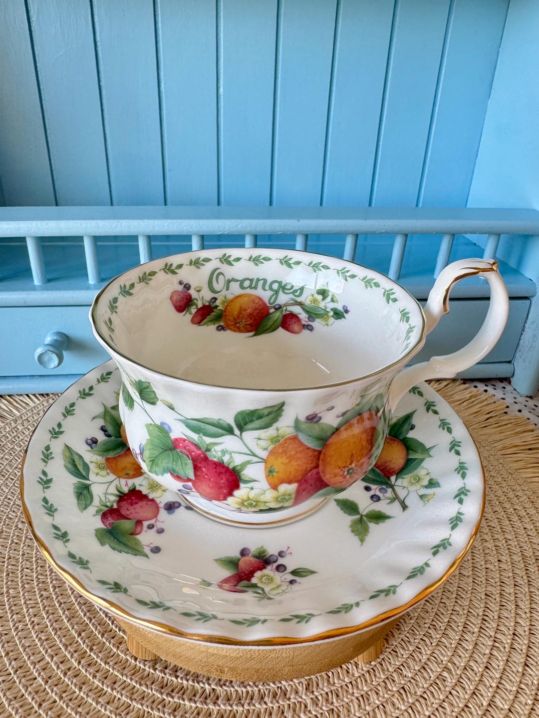 RARE Vintage Royal Albert "covent Garden" Breakfast Set, Oranges ...