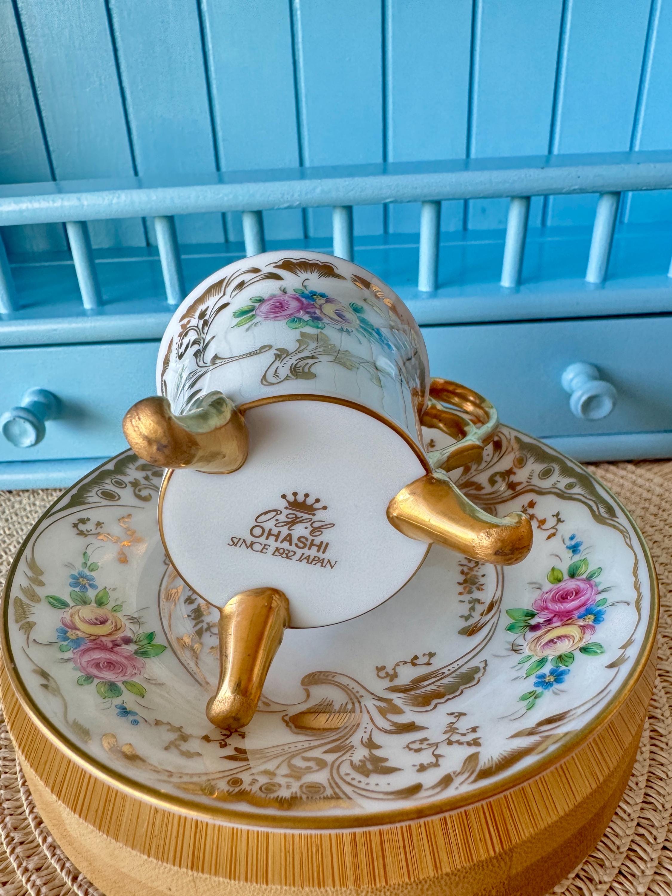 Hard to Find Vintage Golden Floral O.H.C Ohashi Japan Empire Style Cup ...