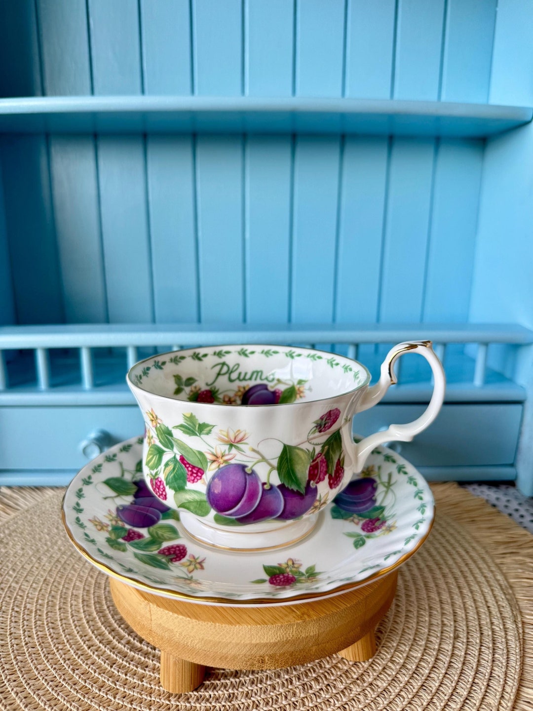 RARE Vintage Royal Albert "covent Garden" Breakfast Set, Plums, Cereal ...