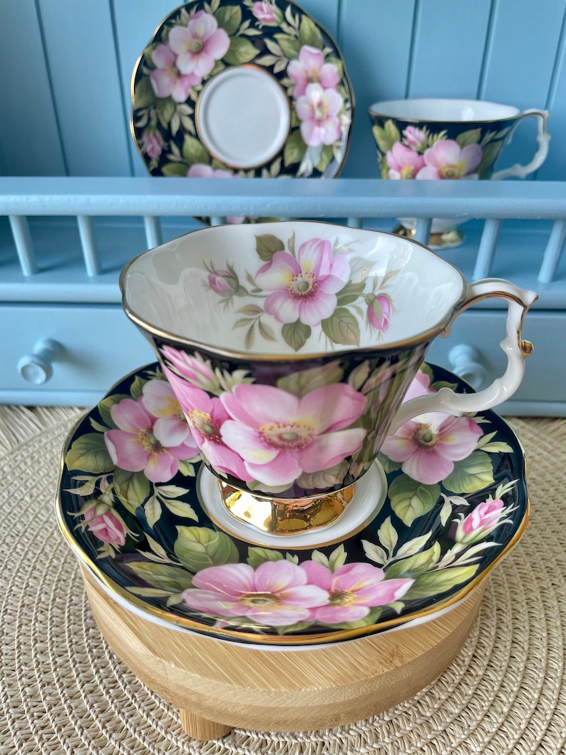 Vintage Royal Albert "alberta Rose" Provincial Flowers Teacup & Saucer ...