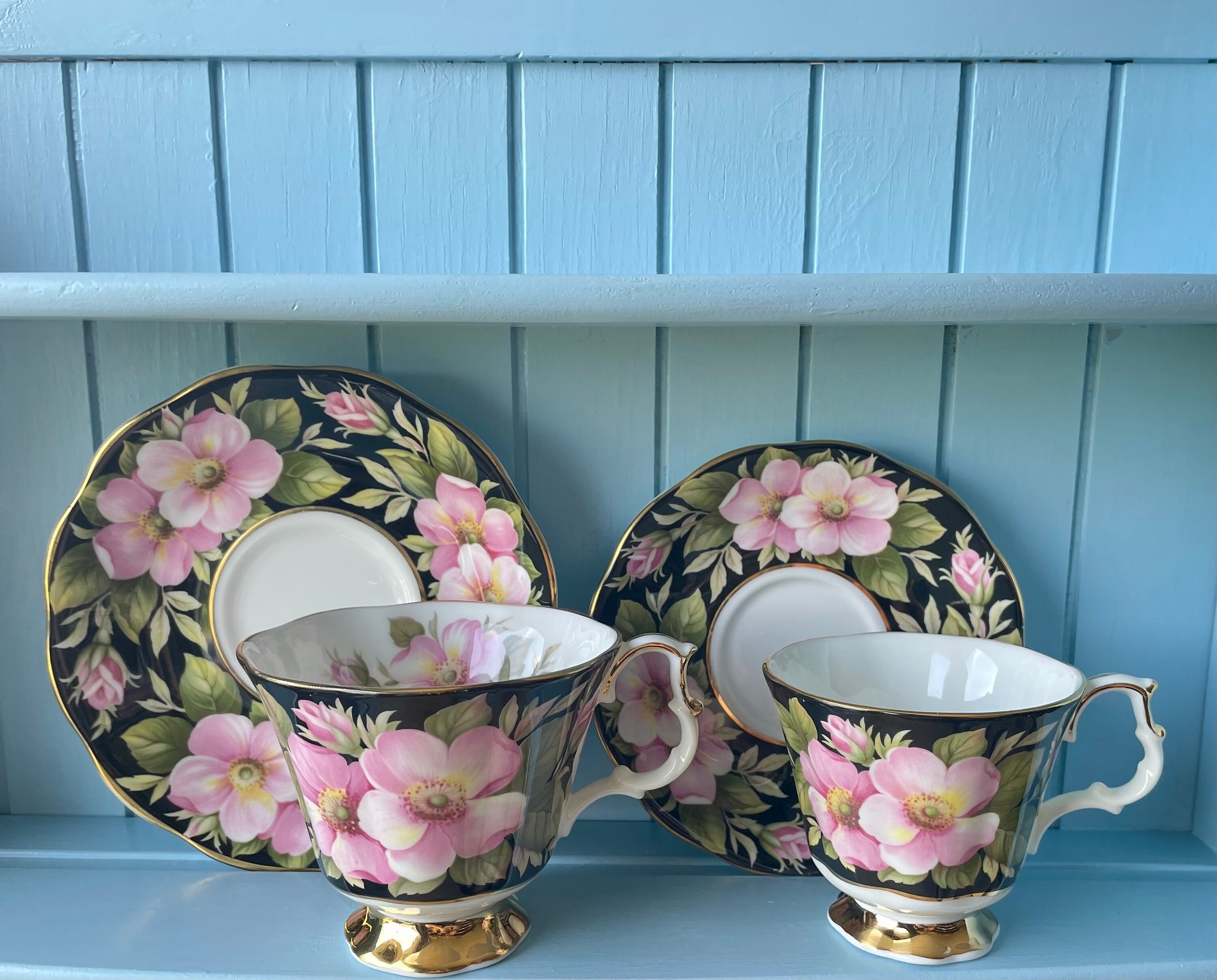 Vintage Royal Albert "alberta Rose" Provincial Flowers Teacup & Saucer ...