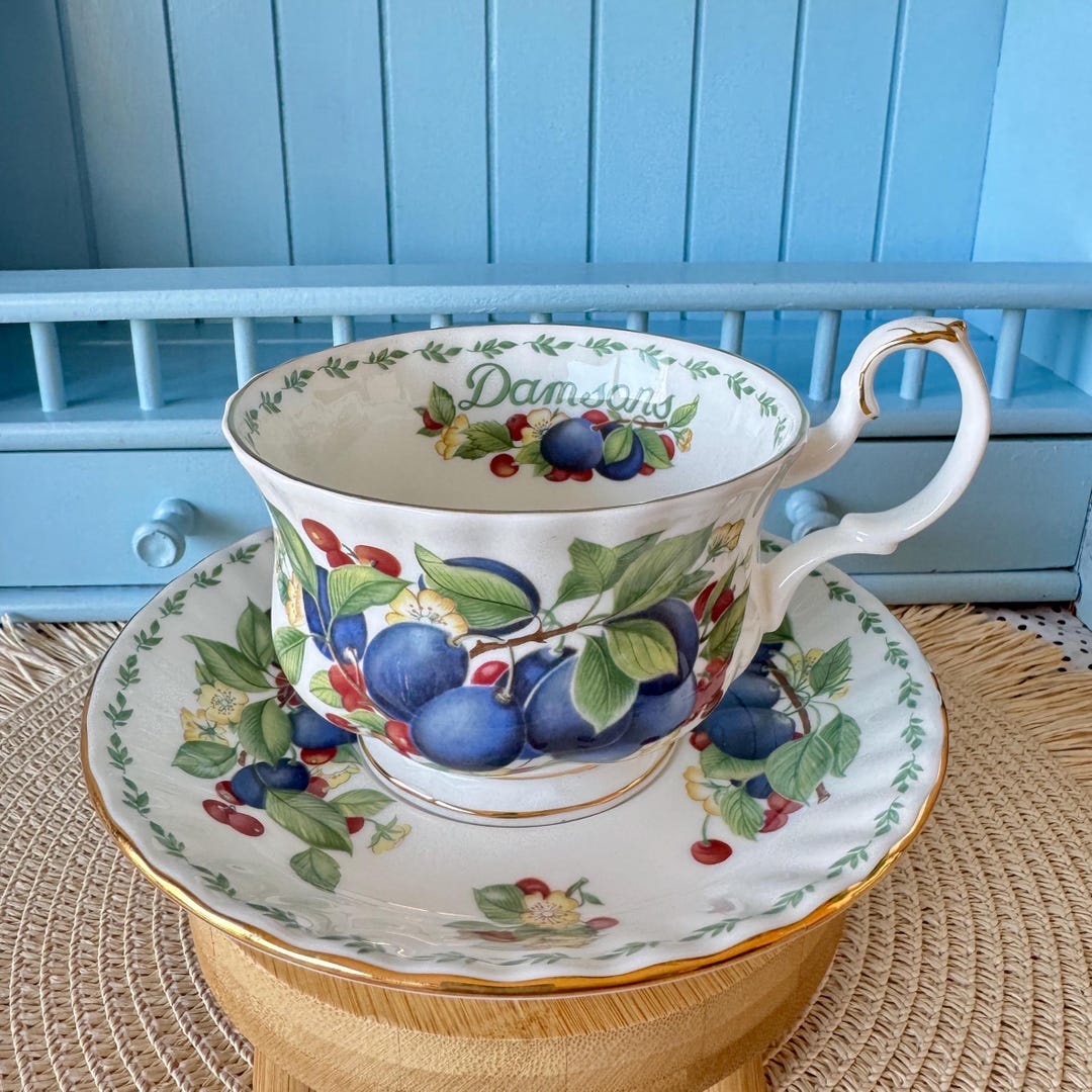 RARE Vintage Royal Albert "covent Garden" Breakfast Set, Damsons ...