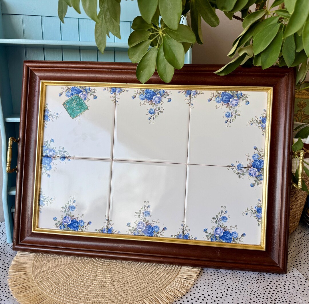 RARE Vintage Moonlight Rose Serving Tray for Tea Lovers, Wood With ...