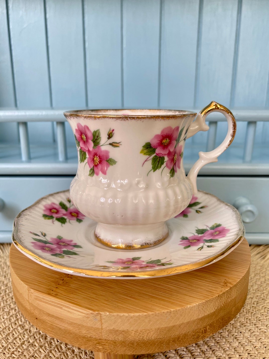 Vintage Elizabethan Fine Bone China Tea Cup and Saucer - Perfect Pink ...