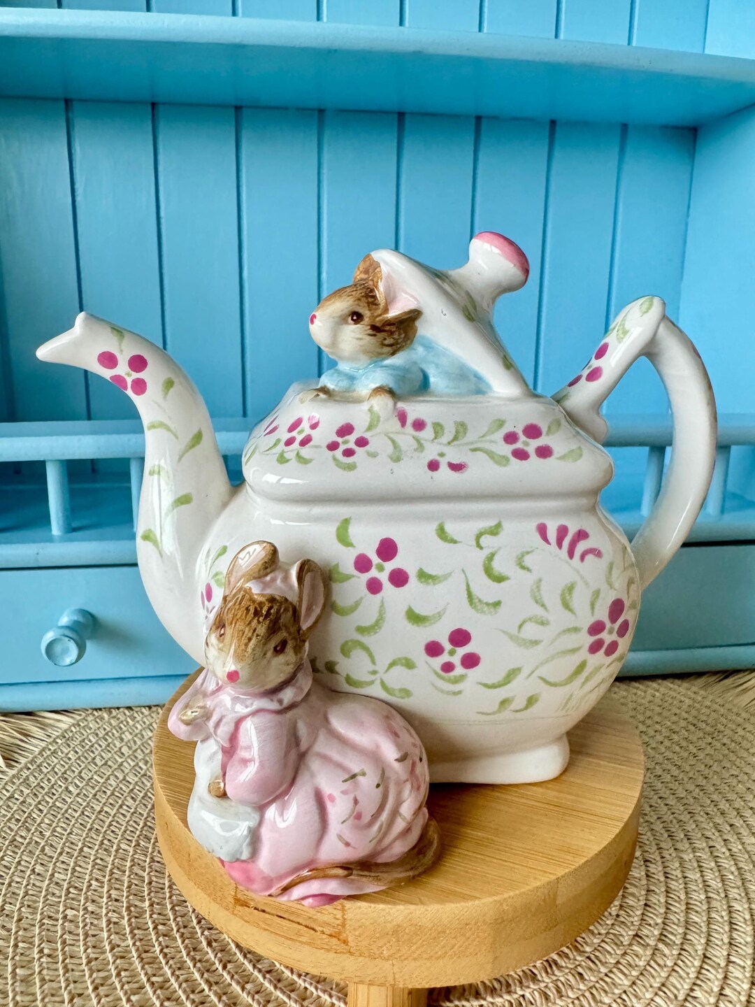 Vintage Beatrix Potter Teapot Music Box, Schmid Porcelain, Tailor of ...