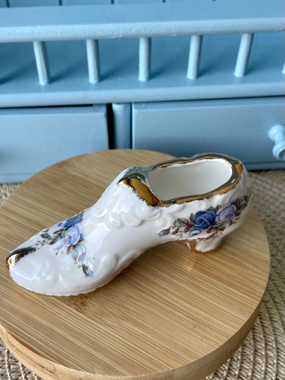 Vintage Royal Albert Moonlight Shoe, Harlequin Shoe, Perfect Decoration ...