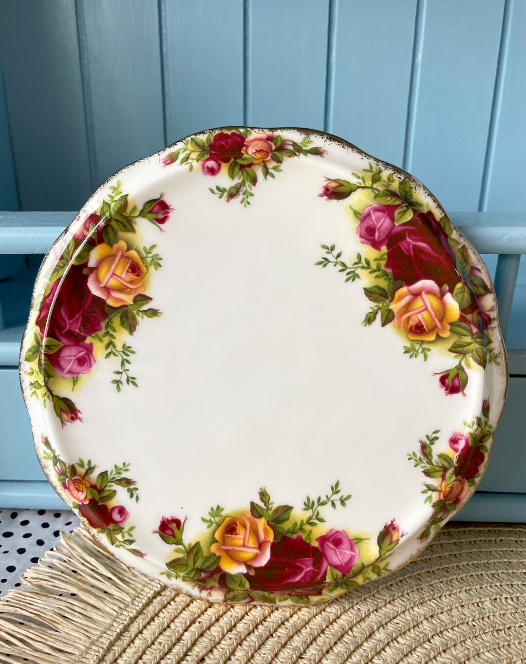 Vintage Royal Albert "old Country Roses" Bone China Trivet, Beautiful ...