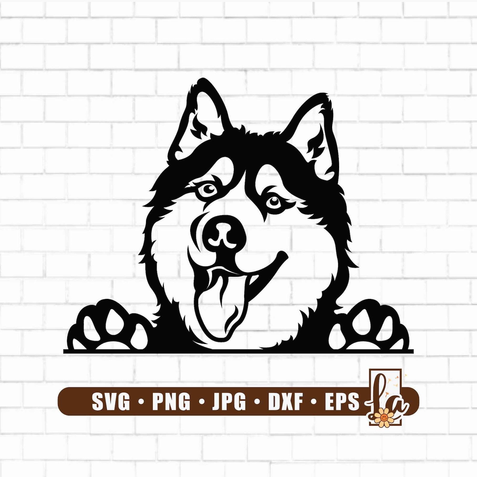 Siberian Husky Svg Peeking Smiling Dog Svg Sled Dog Svg - Etsy