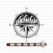 Compass Svg Compass and Mountains Svg Compass and Forest Svg Nature Svg ...