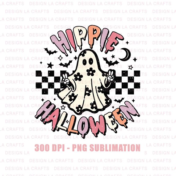 Halloween Png Hippie Halloween PNG Sublimation Design Cute - Etsy