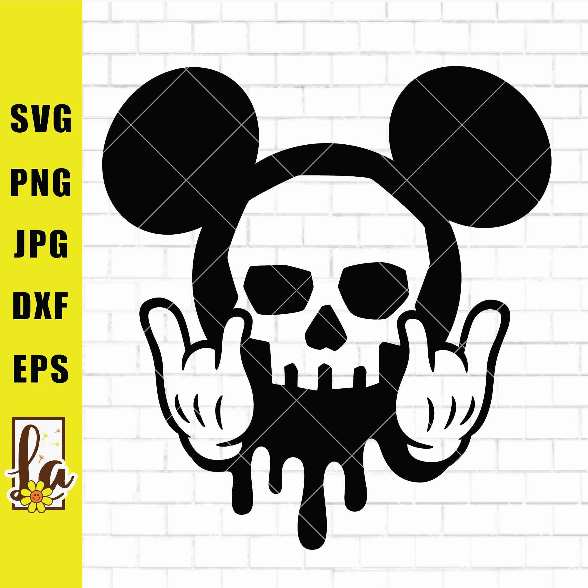 Mickey Skull Head Svg | Skull Svg | Mickey Rock N Roll Svg | Mickey ...