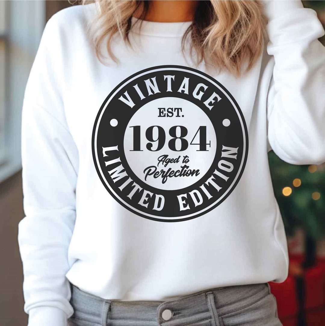 40th Birthday Svg, 40th Svg, Aged to Perfection Svg, Vintage 1984 Svg ...