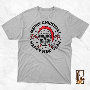 Merry Christmas and Happy New Year Svg Skull Santa Svg Skull Christmas ...