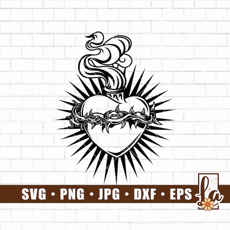 Sacred Heart SVG Jesus Christ SVG Religious Christian - Etsy