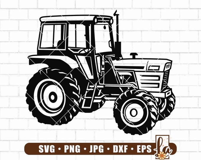 Traktor SVG Traktor SVG Vektor-Datei, Cut Schablone, Laser Cut, SVG für ...